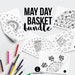 May Day Basket Bundle Variety 5 Pack for Kids to Color // Classroom May ...