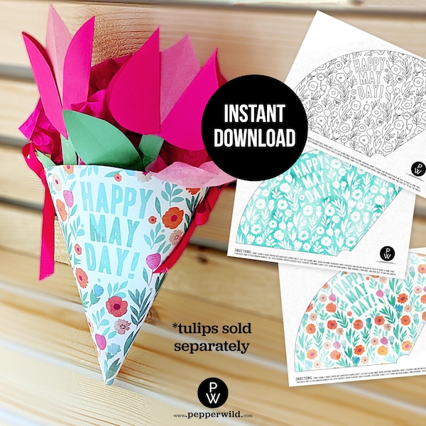 May Day Basket Printables - Etsy