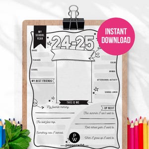 All About My School Year Fill in the Blank Questions for Last Day of ...