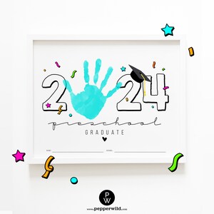 Preschool Graduation Handprint Keepsake // 2024 Pre-k Grad Certificate ...