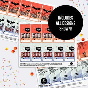 Printable Halloween Gift Tags Bundle // DIY Variety Pack of Cute, Fun ...