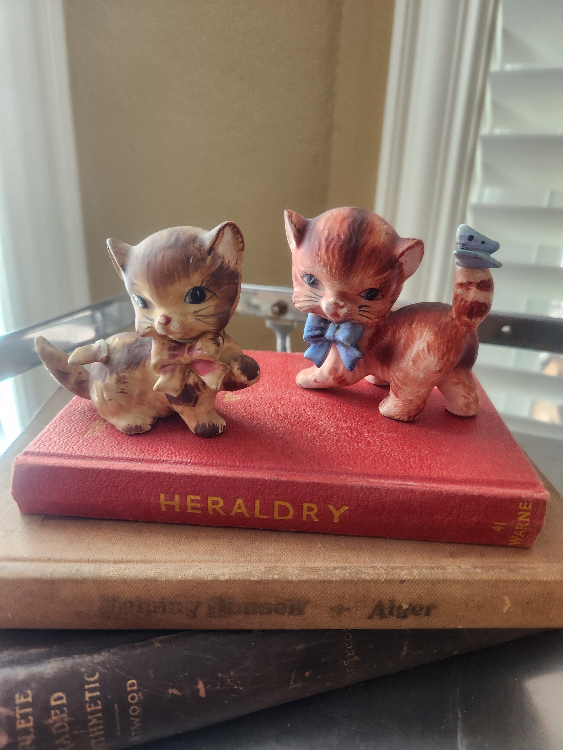 Vintage Lefton's Ceramic Kitties, Kittens, Cats, Butterfly, Set of 2 - Etsy