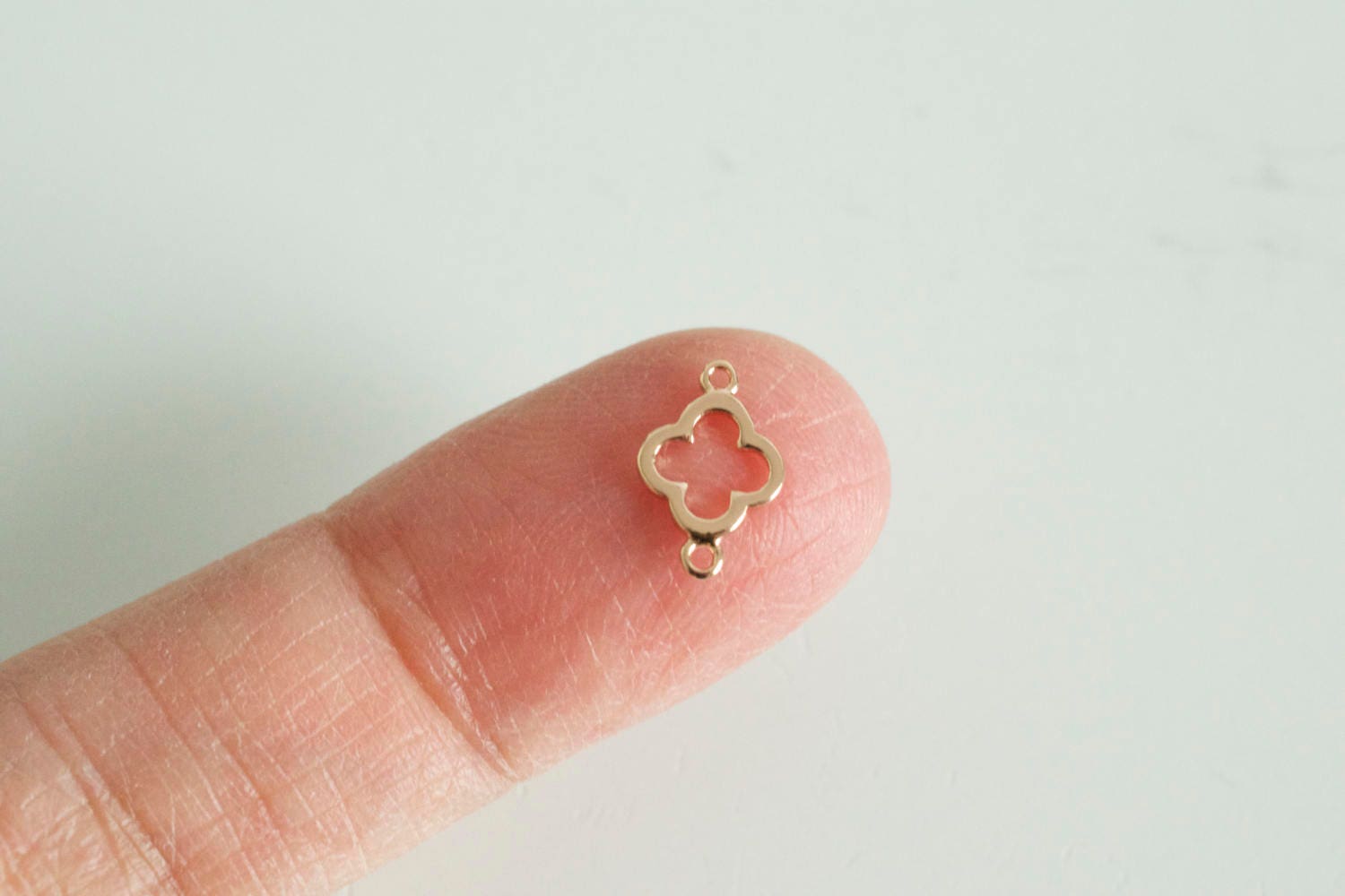 20 Tiny Clover Connector - Silver Clover Connector - Gold Clover ...
