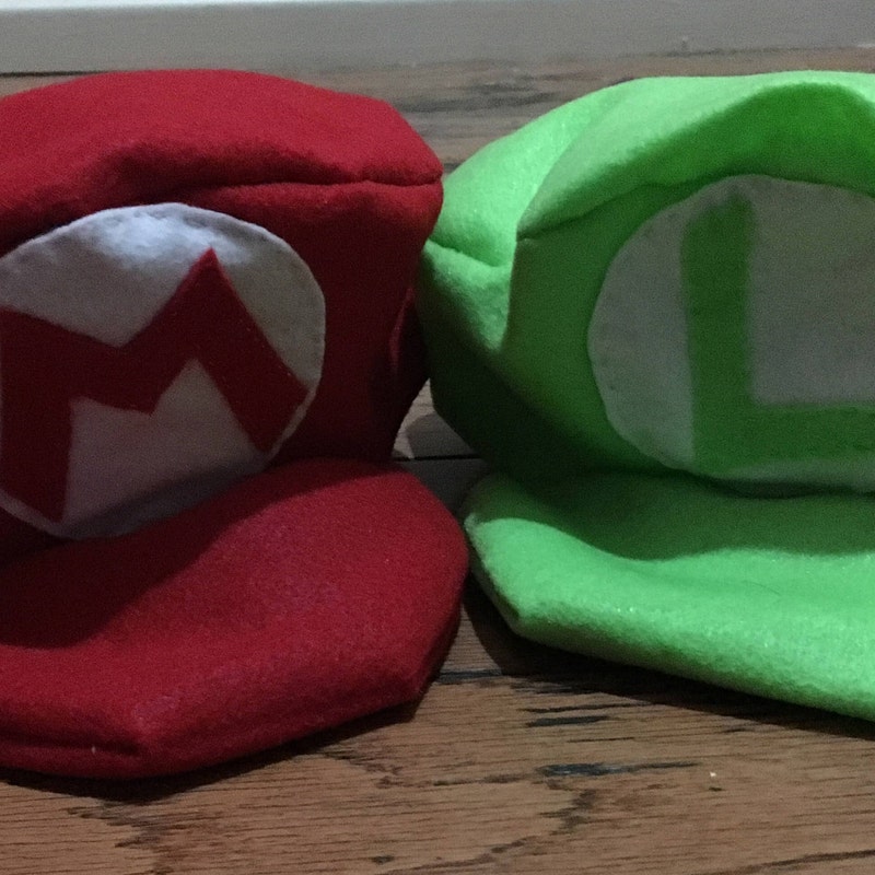 Mario and Luigi Hat - Etsy