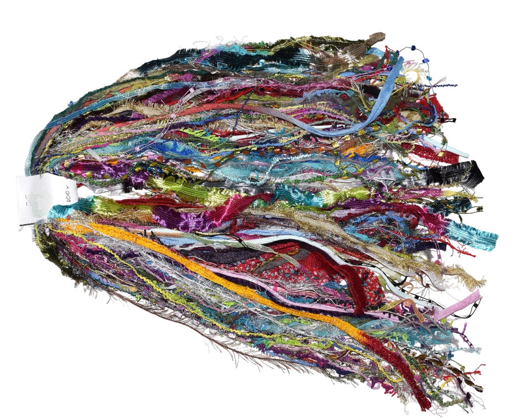 100 Yards Fibers Grab Bag, Bright Multi Colors Weaving, Fiber Art - Etsy