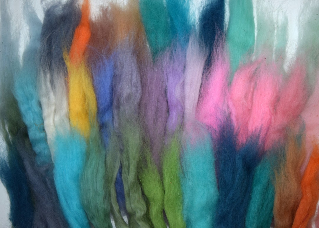 30 Color Felt Wool Set: Corriedale Wool Roving for Needle Felting - Etsy