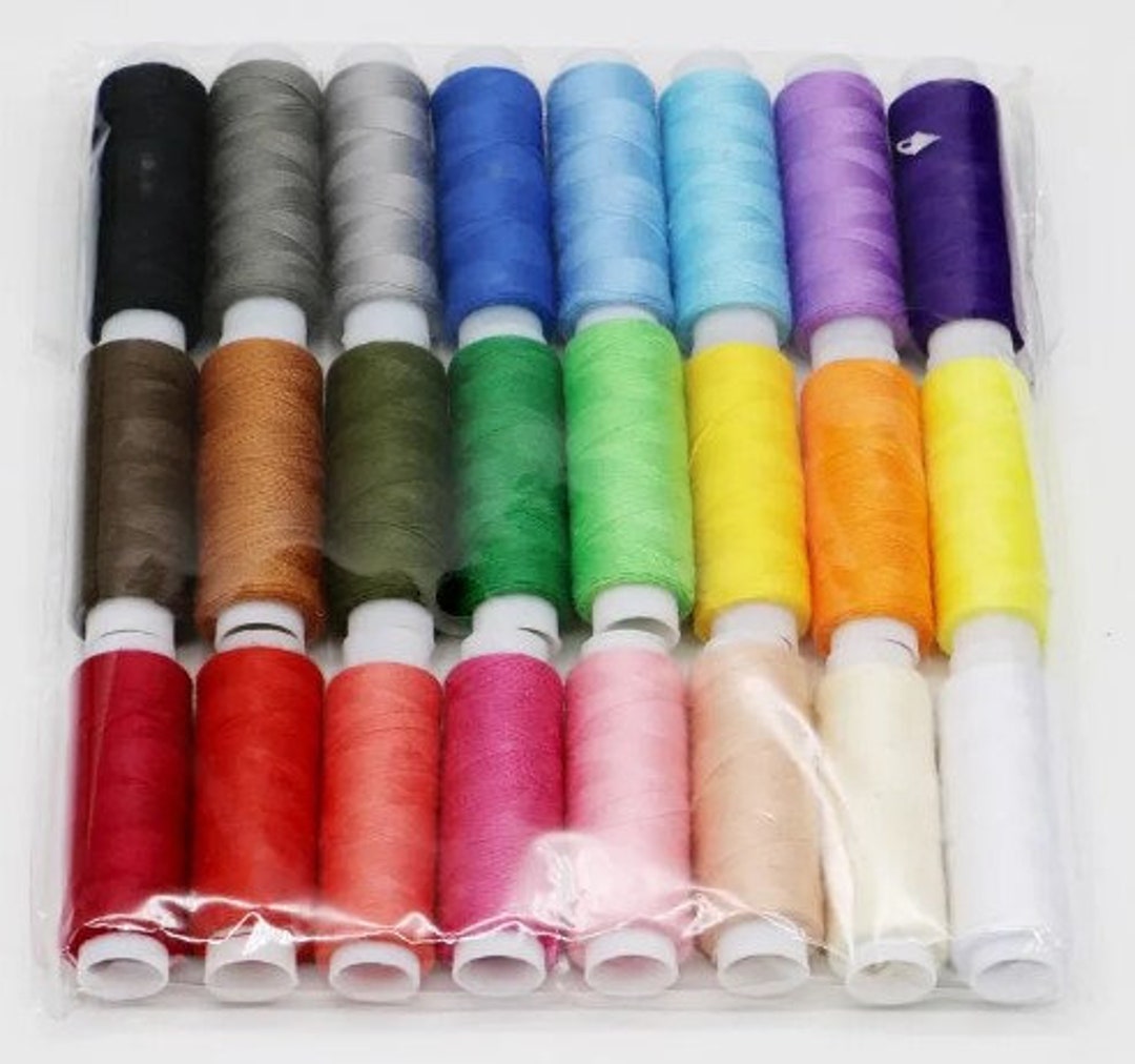24 Colors Machine, Embroidery Sewing Threads, Hand Sewing Thread - Etsy