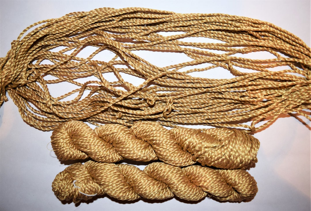 100 Gram Gold Lurex Metallic Yarn Rope Bulky Weight Soft Knit Crochet ...