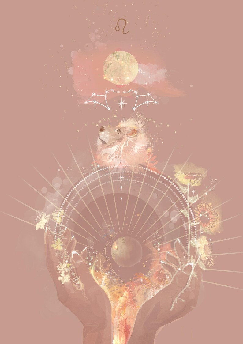 The Beautiful Signs - Leo Sun Sign - Birth Sign A4 Print - Zodiac ...