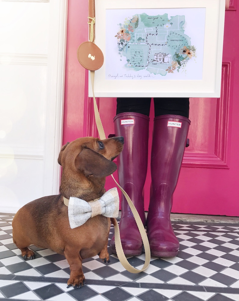 Personalised Favourite Dog Walk Paw and Footprint Map - Dog Walking Map ...