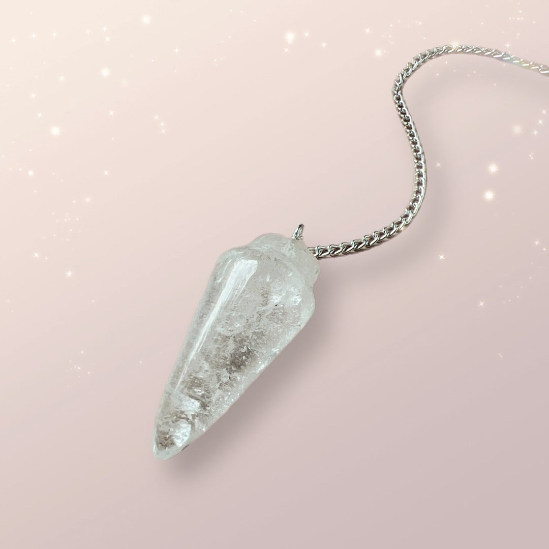 Smooth Selenite Pendulum - Transparent Selenite - Clear Selenite ...