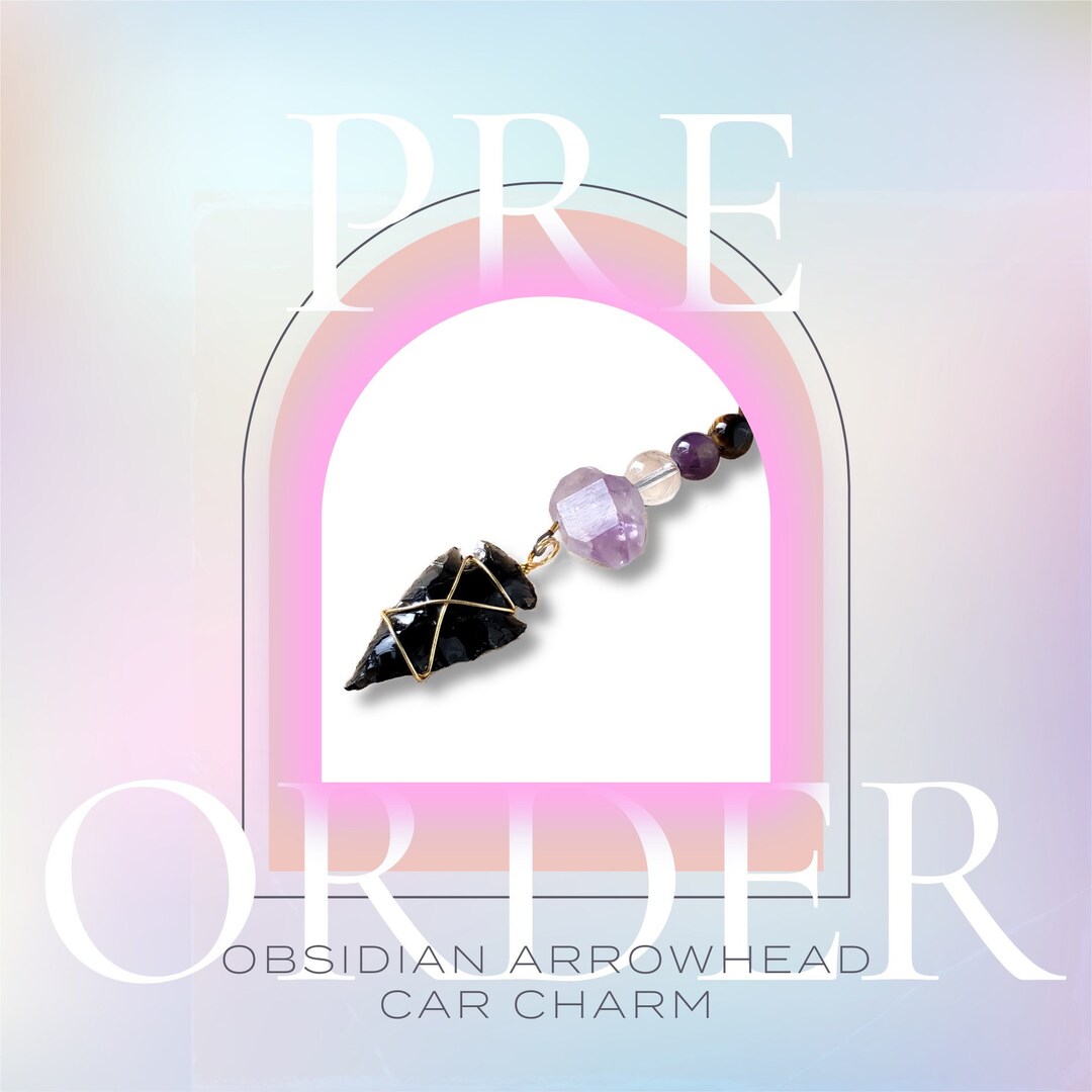 PRE-ORDER Obsidian Arrowhead Car Protection Charm - Etsy