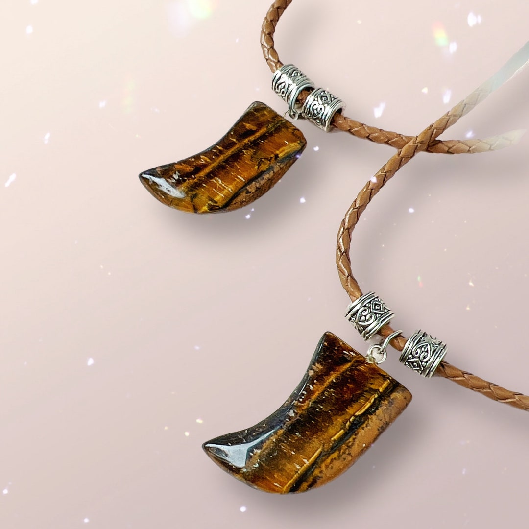 Tiger Claw Necklace - Tiger Eye Protection Necklace - Unisex Necklace ...