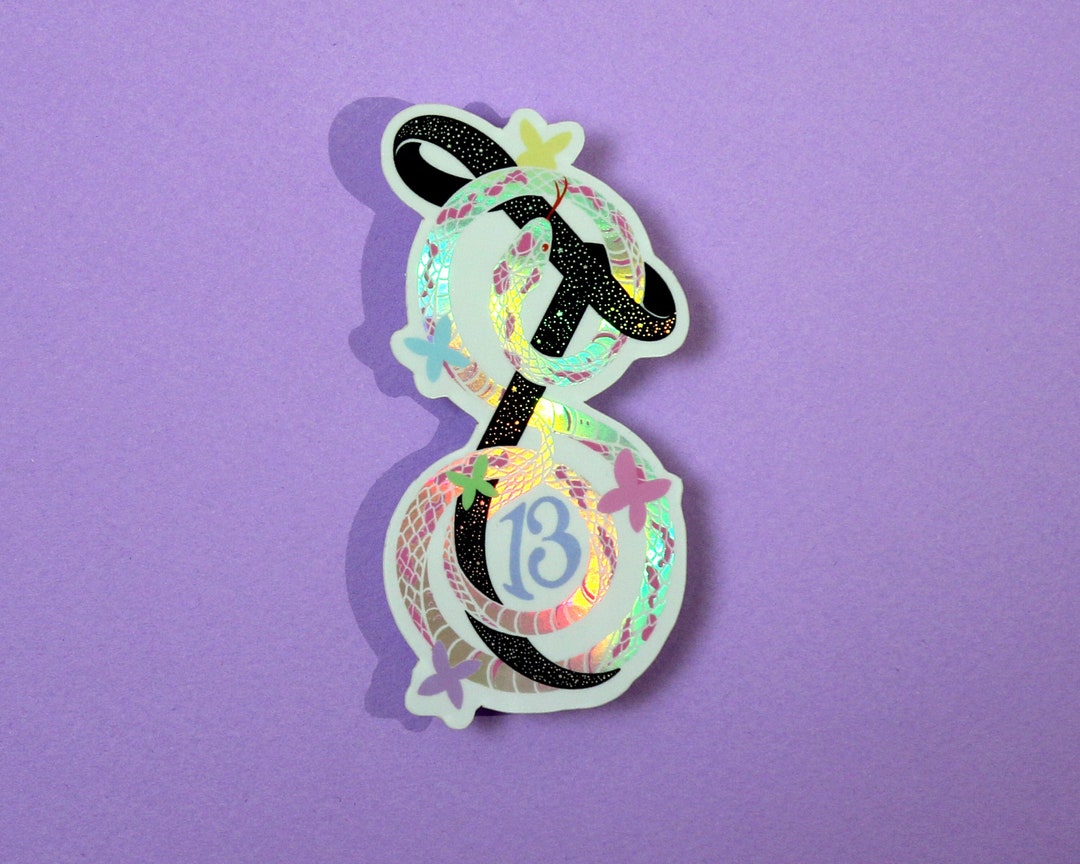 Taylor Snake Holographic Stickers - Holographic Stickers - Waterbottle ...