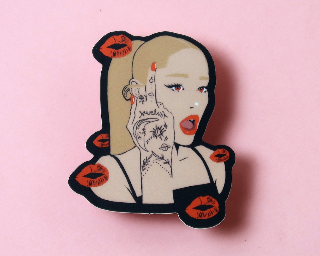 Ari Inspired Waterproof Red Metal Sticker - Red Metal Holographic Yes ...