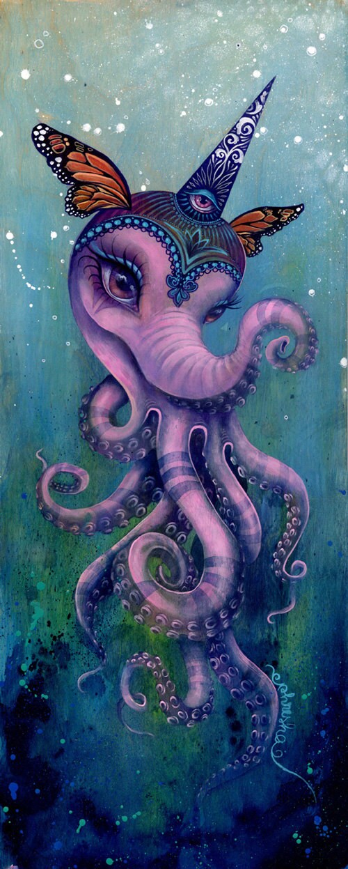CANVAS PRINT the Magical Butter Octophant by - Etsy