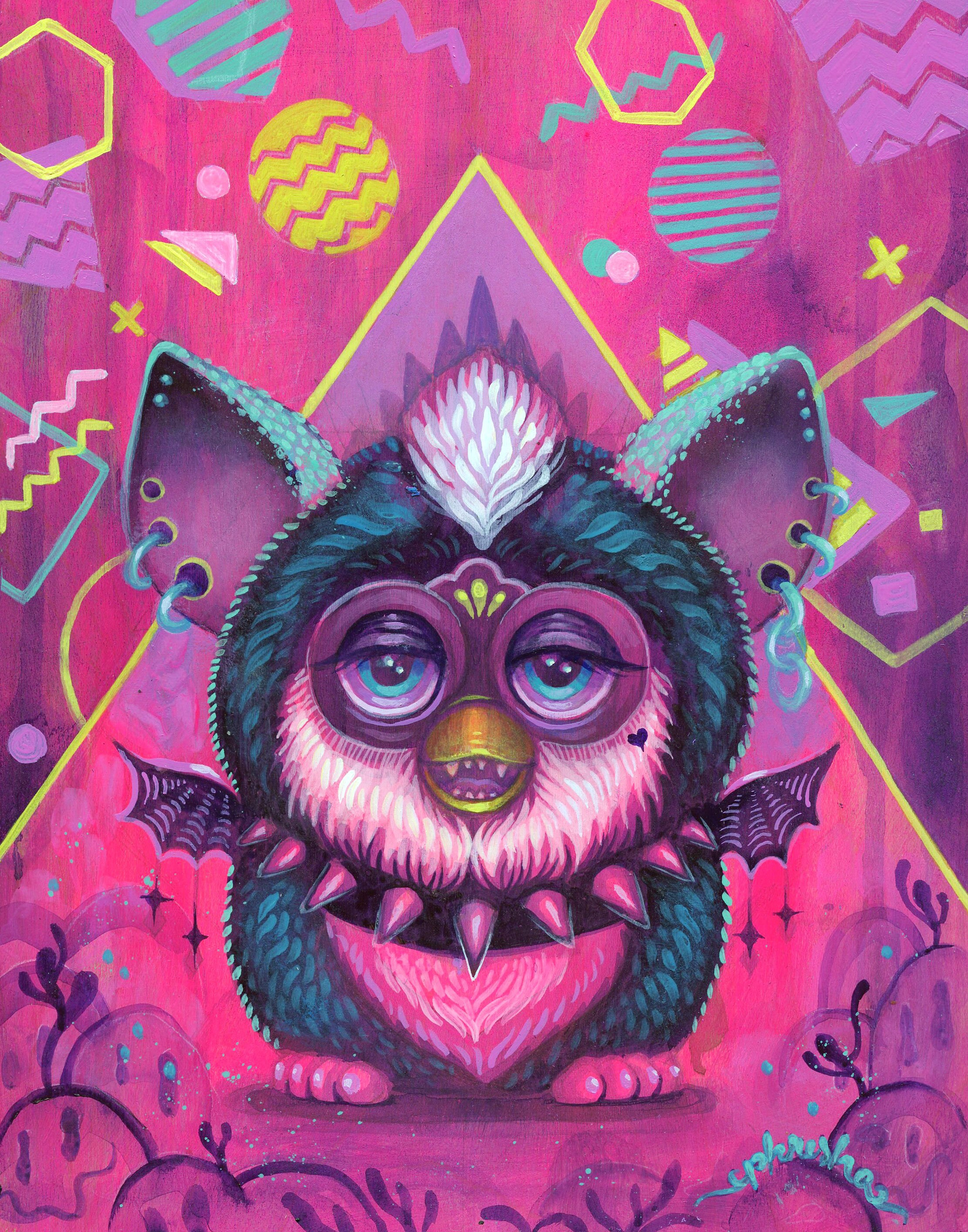 PAPER PRINT "batticus the Furby" by Phresha - Etsy