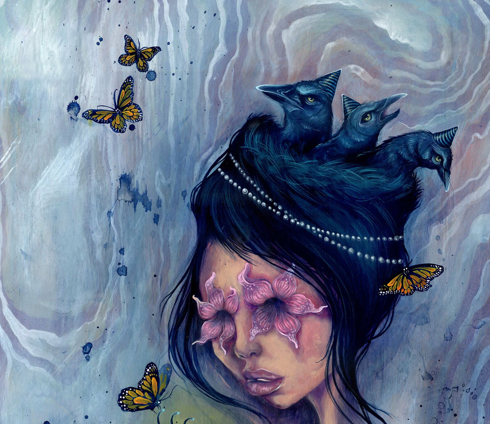 PAPER PRINT "the Cosmic Gardener" by Phresha - Dark Pop Surrealism ...