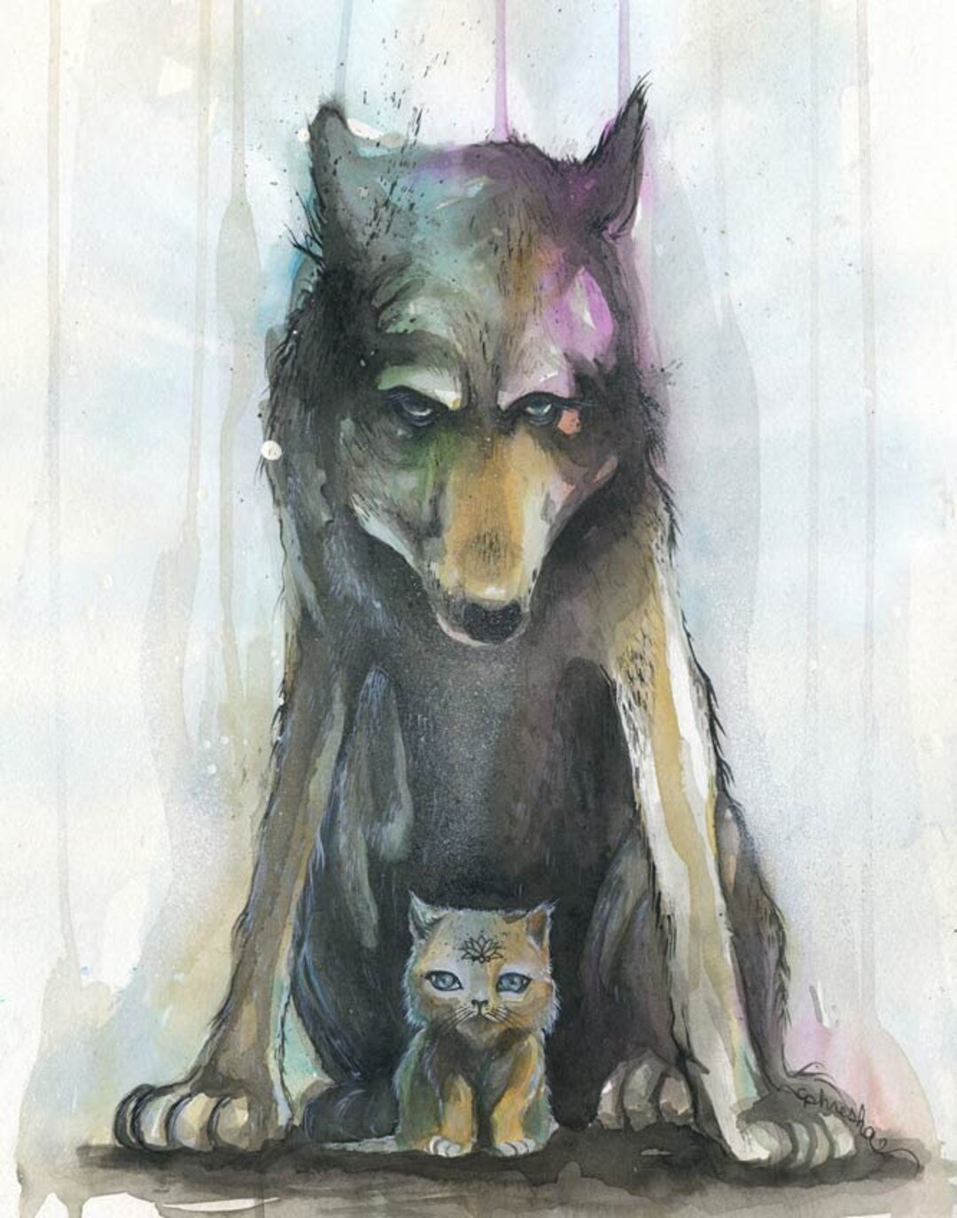 PAPER PRINT "the Protector " by Phresha - Different Print Sizes ...