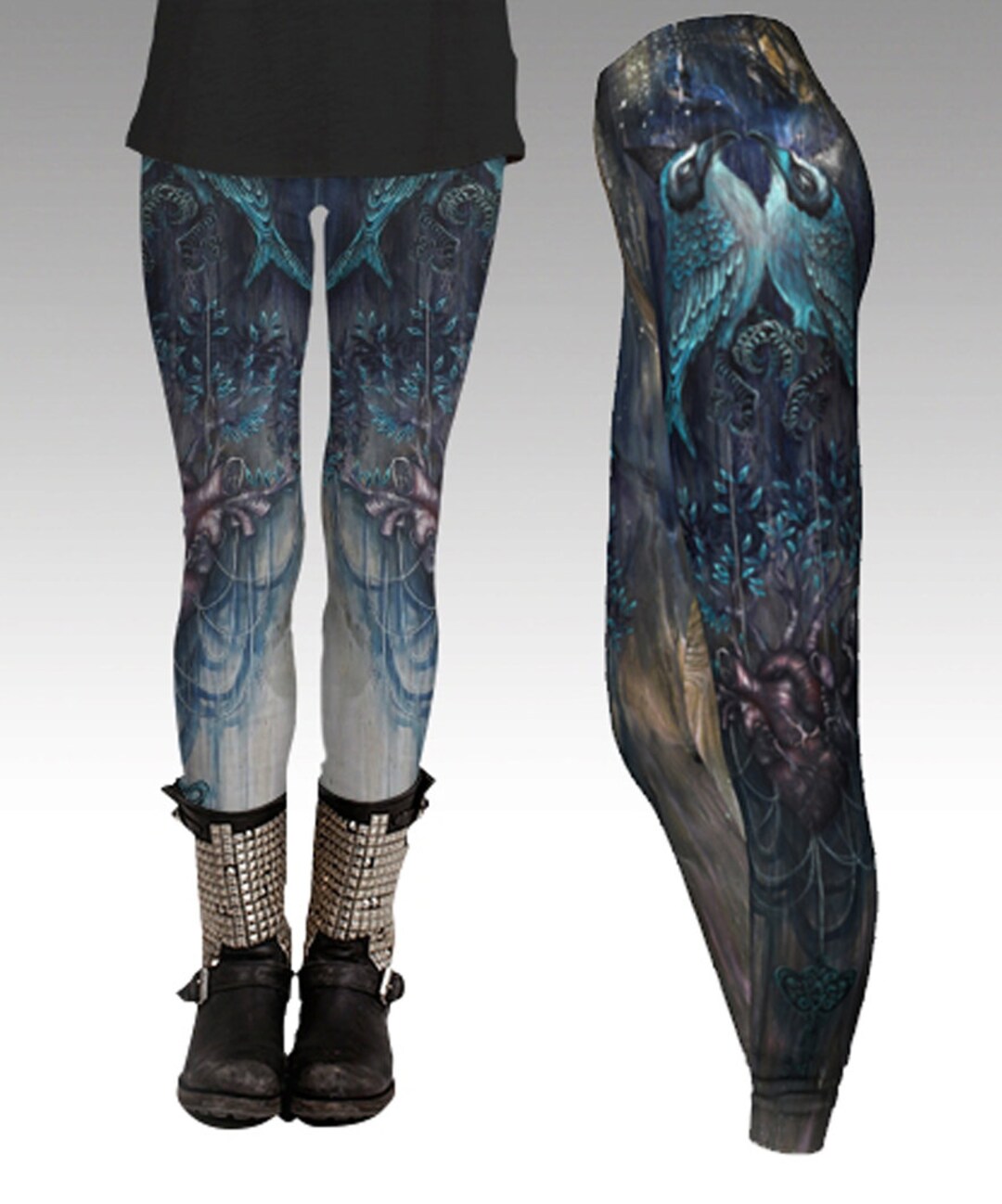 ART LEGGINGS "strings of the Heart" by Phresha, Made in Canada, Yoga ...