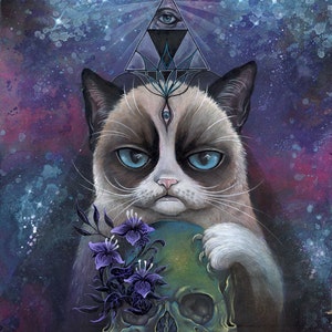 PAPER PRINT mind Control Feline by Phresha - Etsy