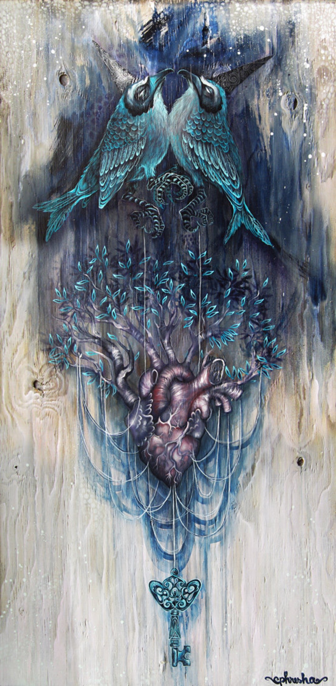 PAPER PRINT "strings of the Heart" by Phresha - Art for Lovers, Magical ...