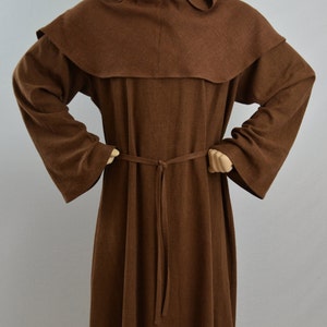 Medieval Monk Costume Renaissance Robe and Hood Friar Tuck, Grim Reaper ...