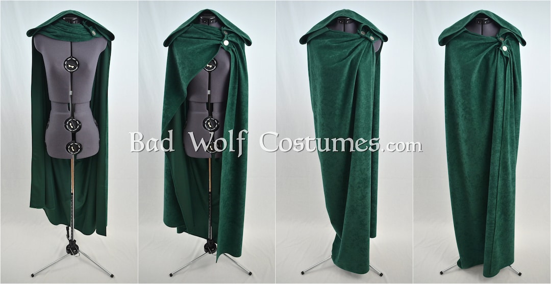 Hooded Versatile Fantasy Cloak - Color & Button Options! - Sword ...
