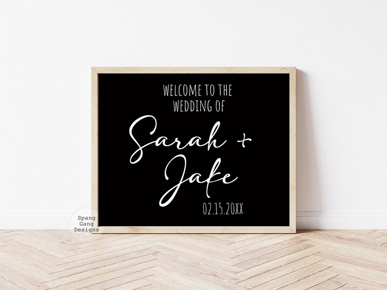 Printable Wedding Reception Entrance Sign Simplistic Wedding - Etsy
