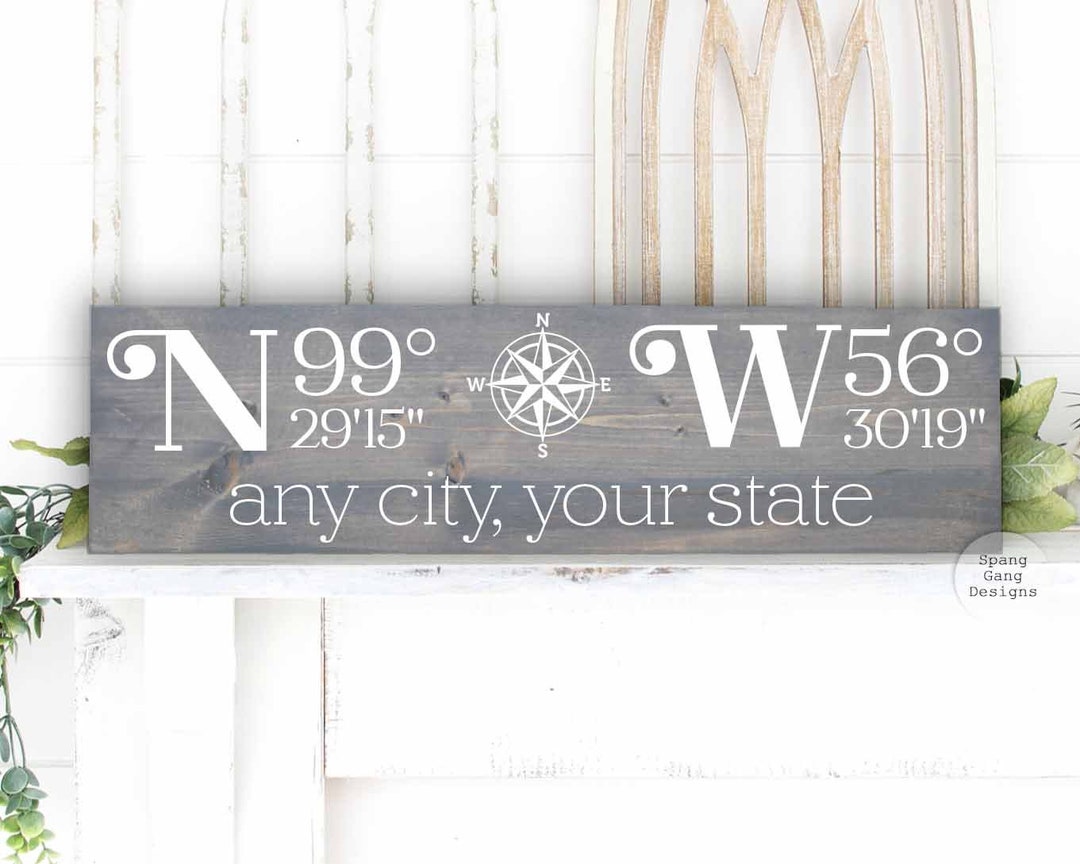 GPS Coordinates Sign | Latitude Longitude Sign | Custom Coordinates ...