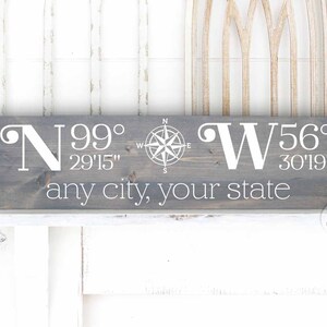 Home Coordinate Sign | Latitude & Longitude Sign | City Sign | State ...