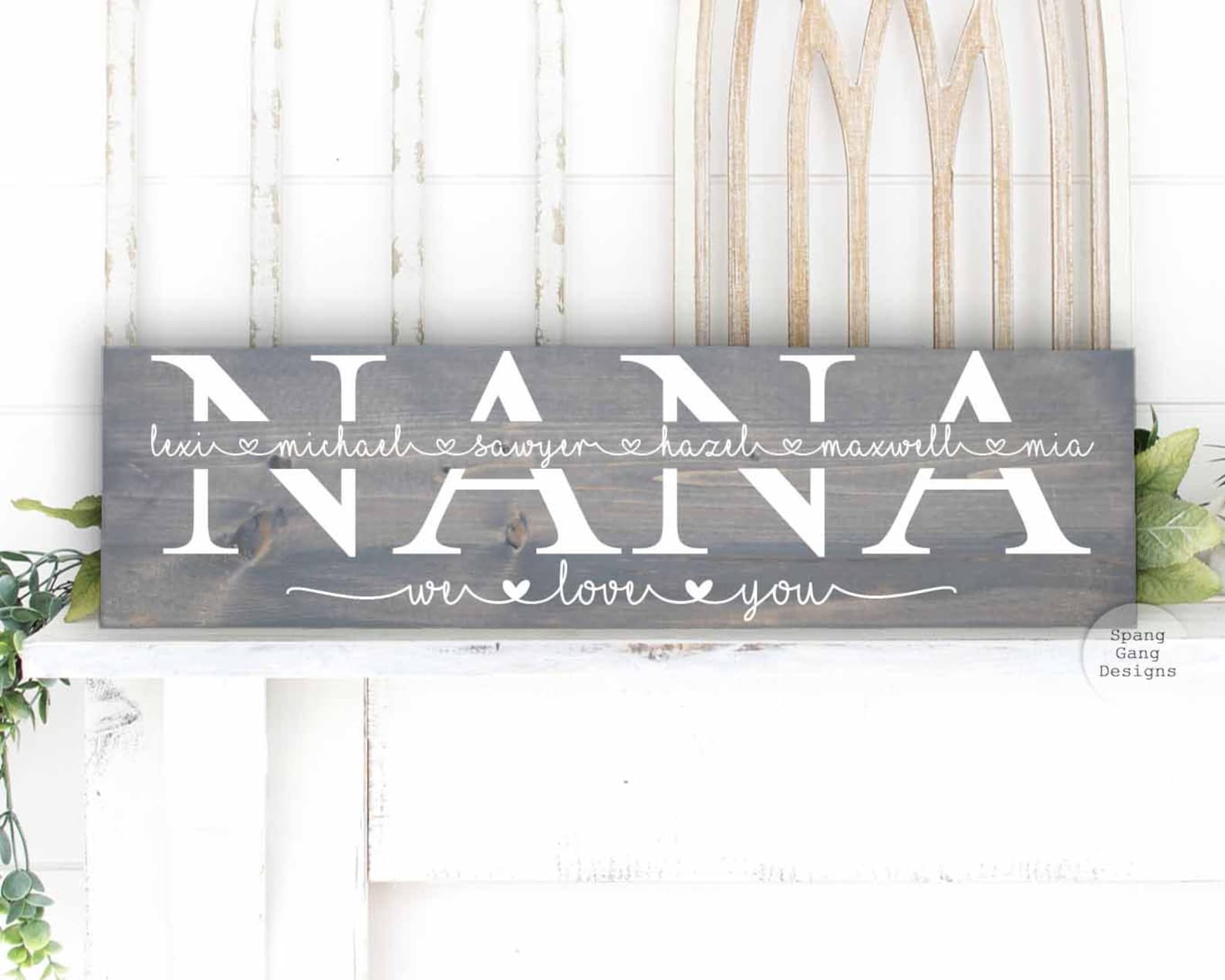 Personalized Nana Sign ADD KIDS NAMES Mothers Day Gift | Etsy