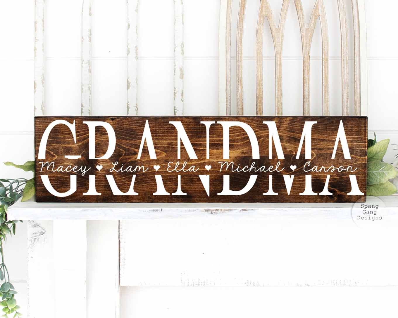 Mother's Day Gift for Grandma | Rustic GRANDMA Sign | Mother's Day Gift ...