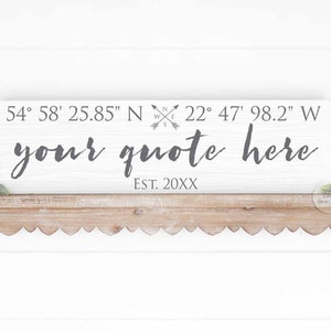 Coordinates Wood Sign | Latitude Longitude Sign | Where It All Began ...
