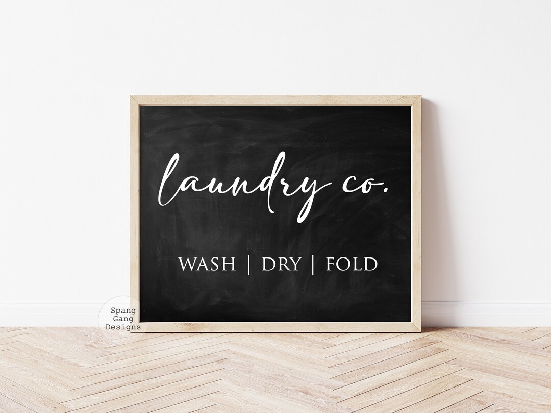 Chalkboard PRINTABLE File Laundry Sign Wall Art Home Décor Housewarming ...