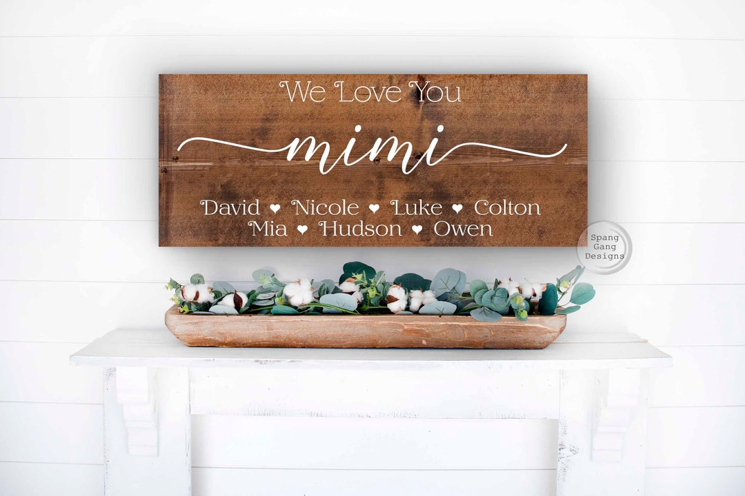 Mother's Day Gift Mimi | Personalized Mimi Sign | ADD KIDS NAMES ...