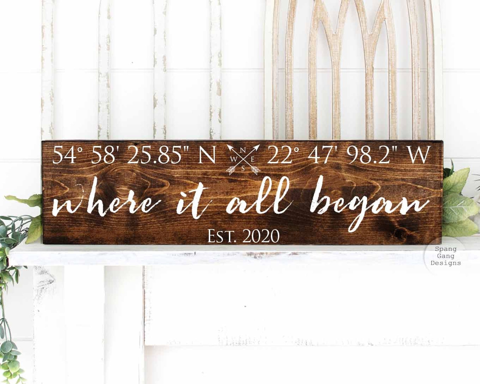 Where It All Began Sign | Coordinates Wedding Gift | Anniversary Gift ...