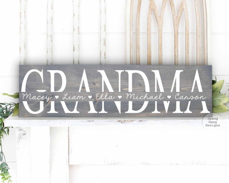 Mother's Day Gift for Grandma | Rustic GRANDMA Sign | Mother's Day Gift ...