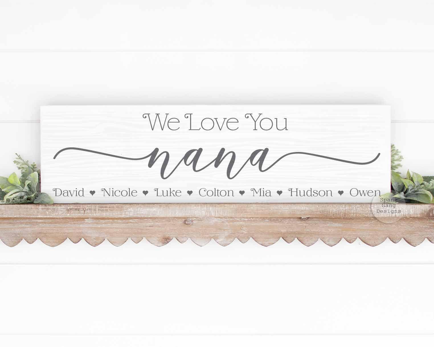 I Love You Nana Signs