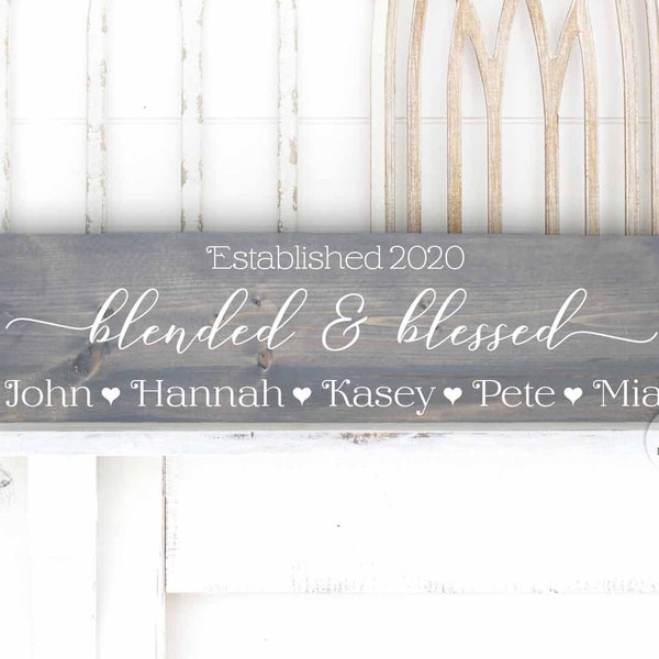 Blended Family Sign - Etsy