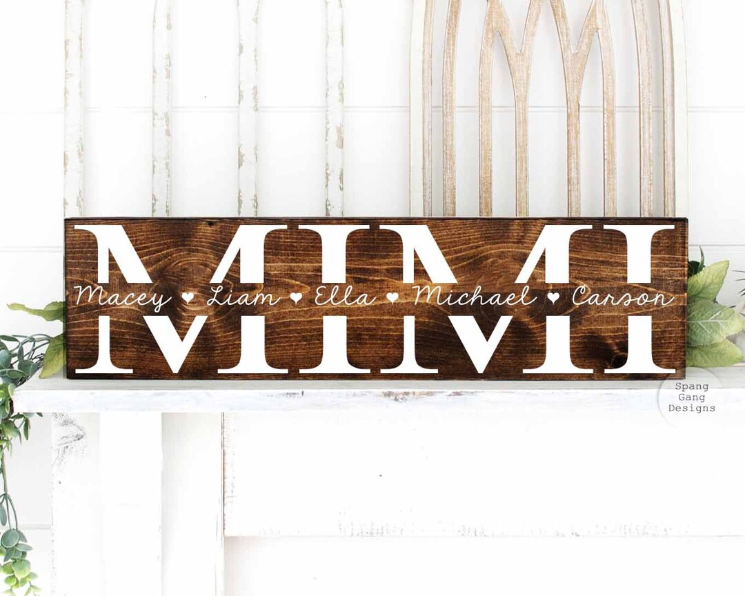 Mimi Gift From Kids Christmas Gifts for Mimi Wood MIMI Sign ...