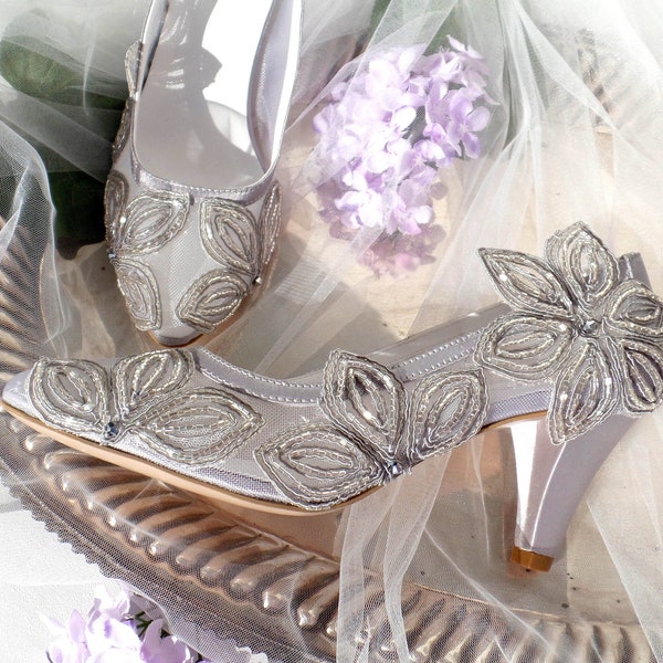 Silver Wedding Shoes - Etsy