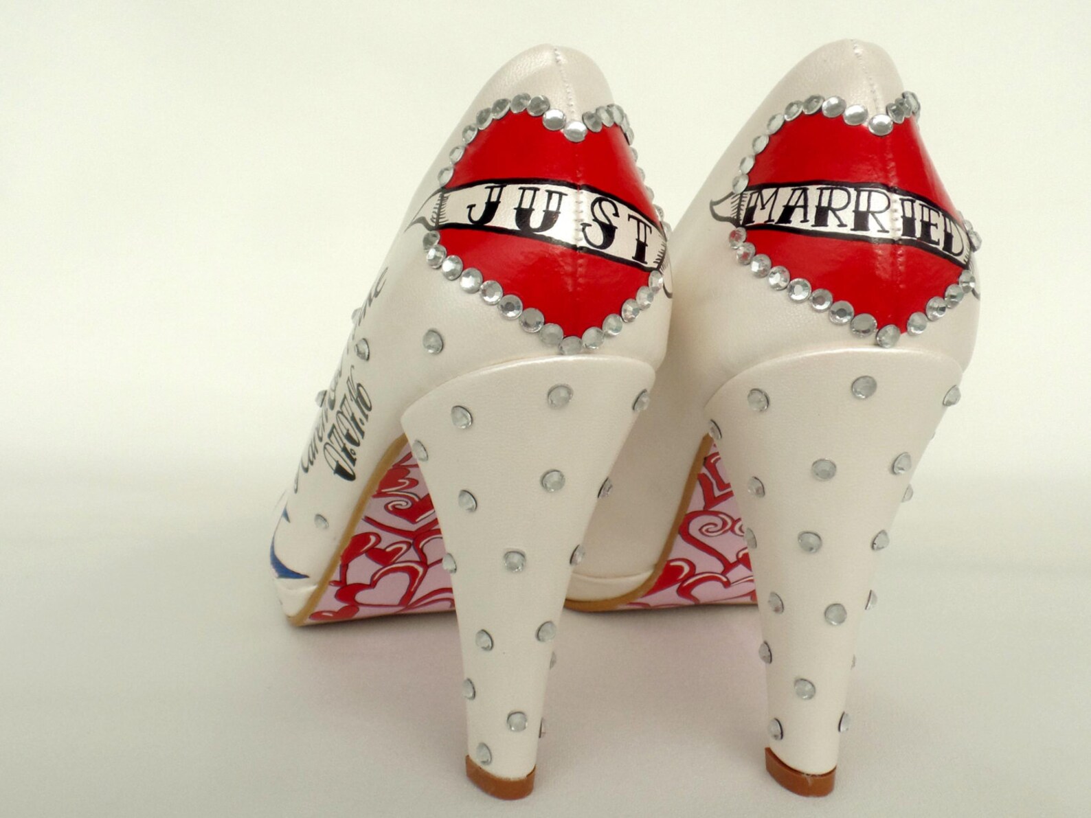Hand Painted Custom Wedding Shoes: Vintage Rockabilly Bridal Design - Etsy
