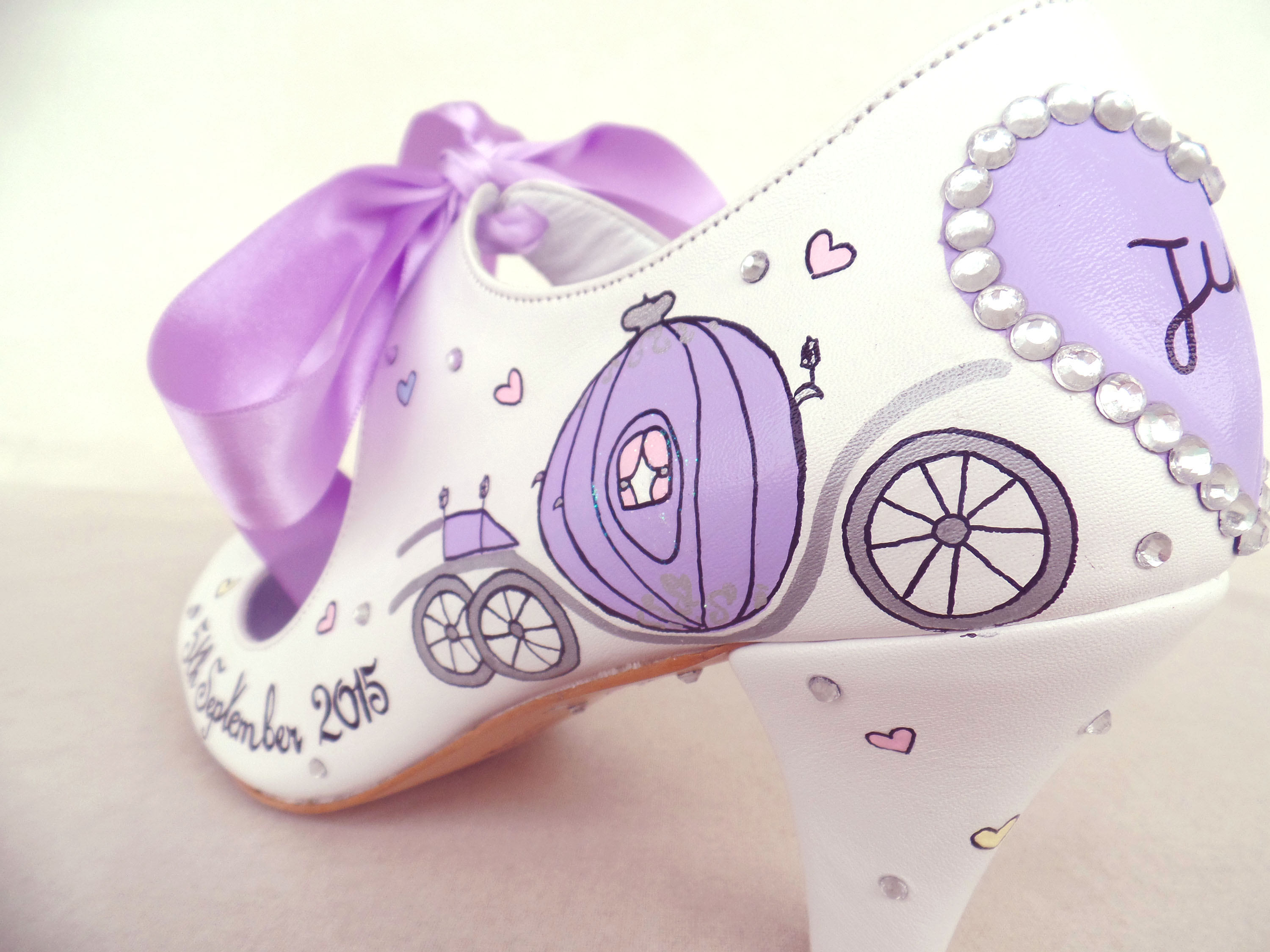 Custom Wedding Shoes for Bride, Hand Painted Bridal Shoes, Lilac Fairy ...