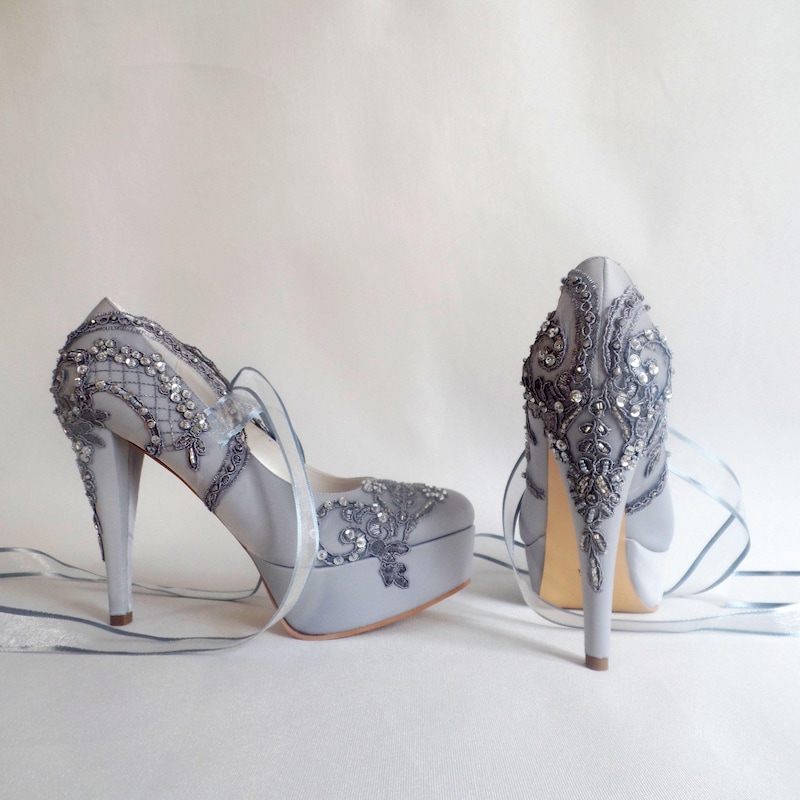 Silver Wedding Shoes - Etsy