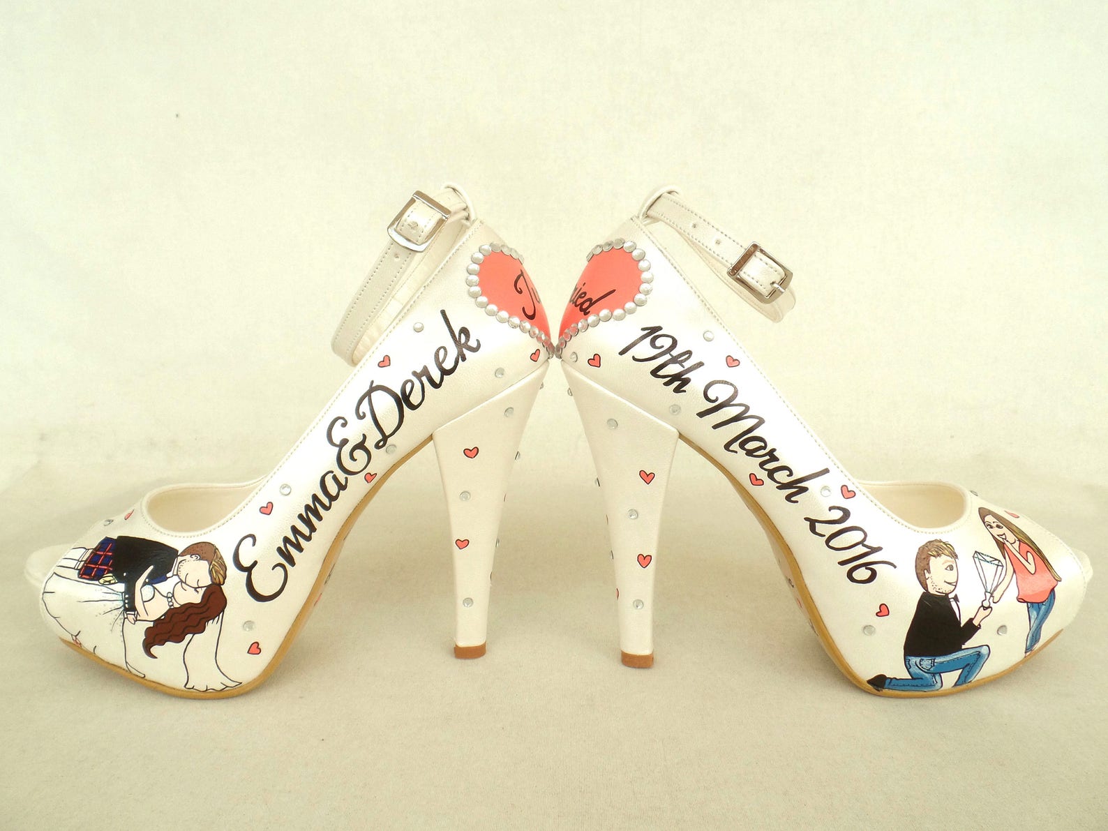 Custom Wedding Shoes for Bride, Handpainted Bridal Shoes With Stars - Etsy