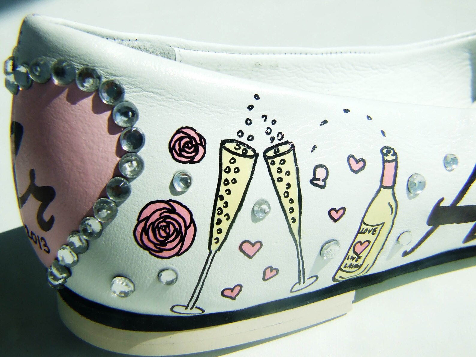 Custom Wedding Flats, Hand Painted Bridal Flat Shoes Mr. and Mrs. - Etsy