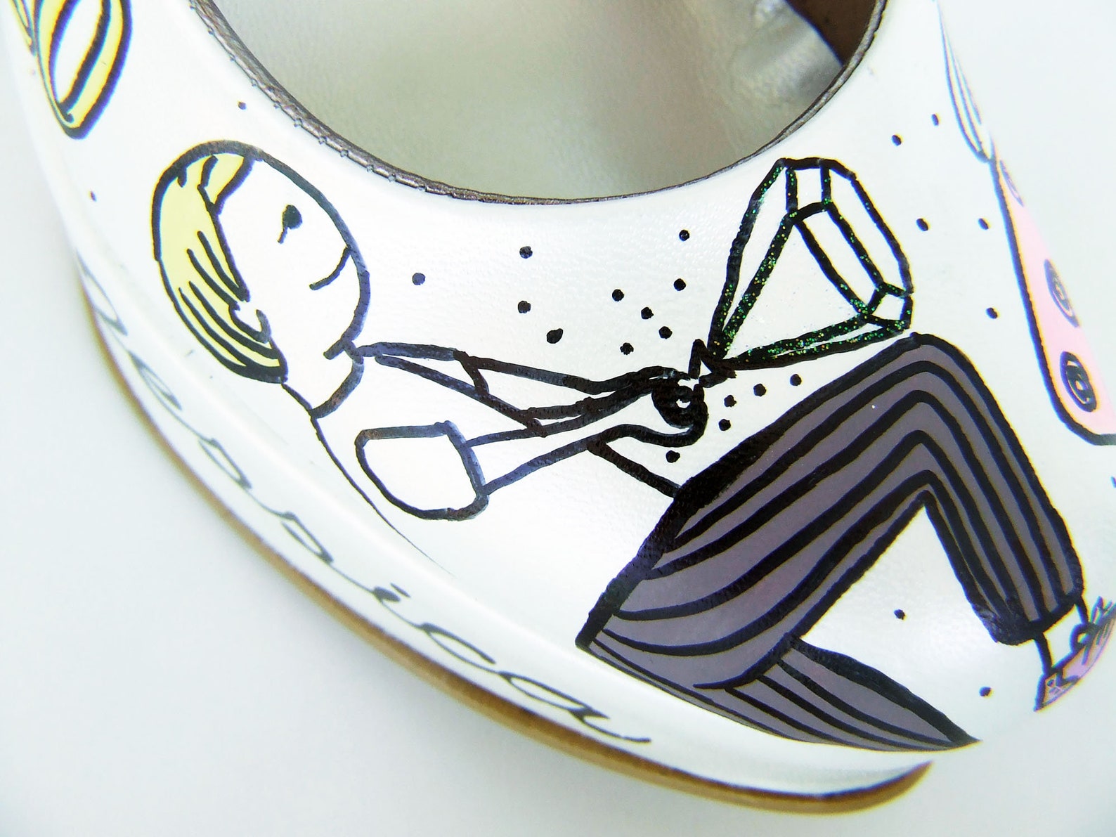 Custom Wedding Shoes for Bride, Hand Painted Wedges, Just Married - Etsy UK