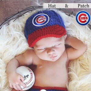 Baby Boy Baseball cap Baseball Cap Crochet Chicago Cubs | Etsy