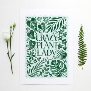 Crazy Plant Lady Print - Etsy